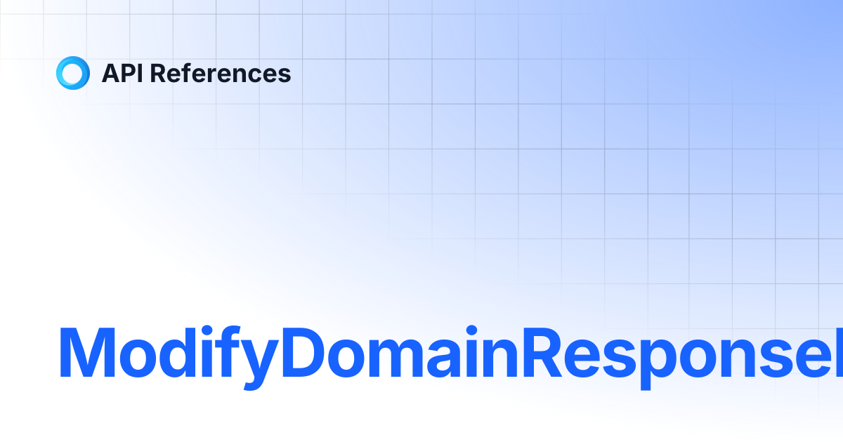 ModifyDomainResponseHeader | API References