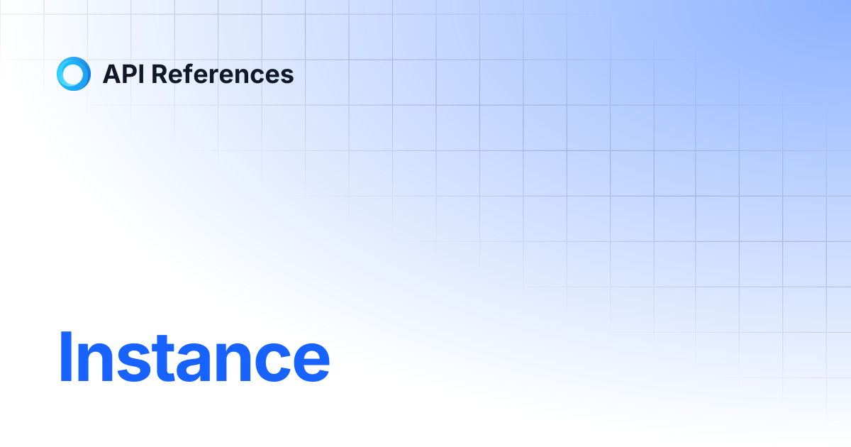 Virtual Machine Instance | API References