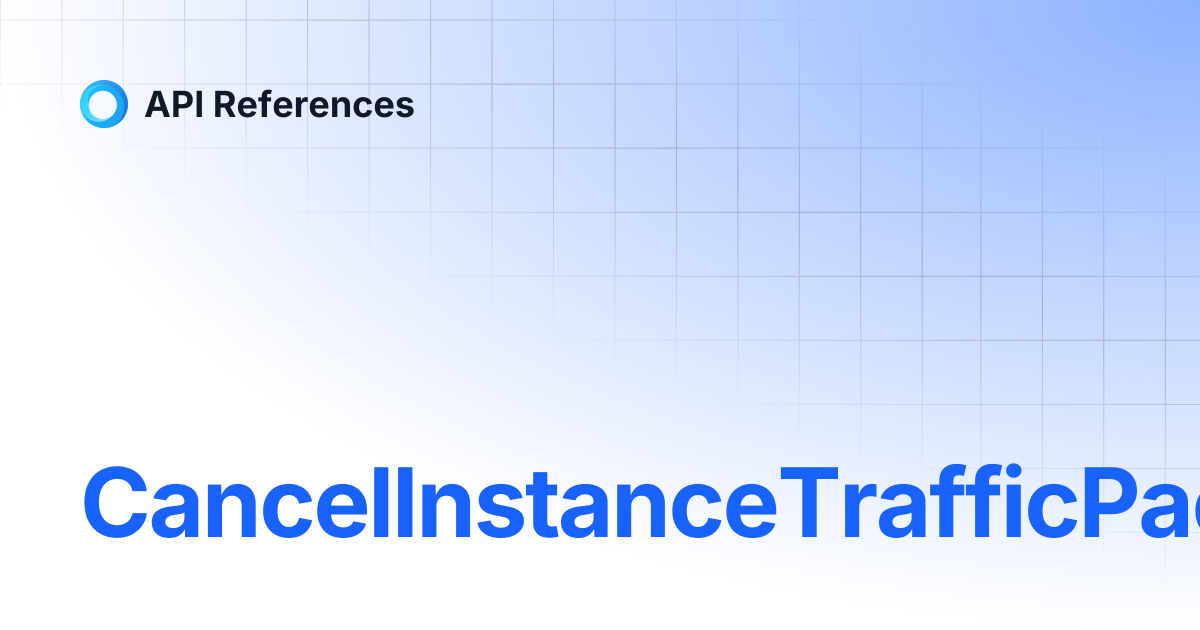 CancelInstanceTrafficPackageDowngrade | API References