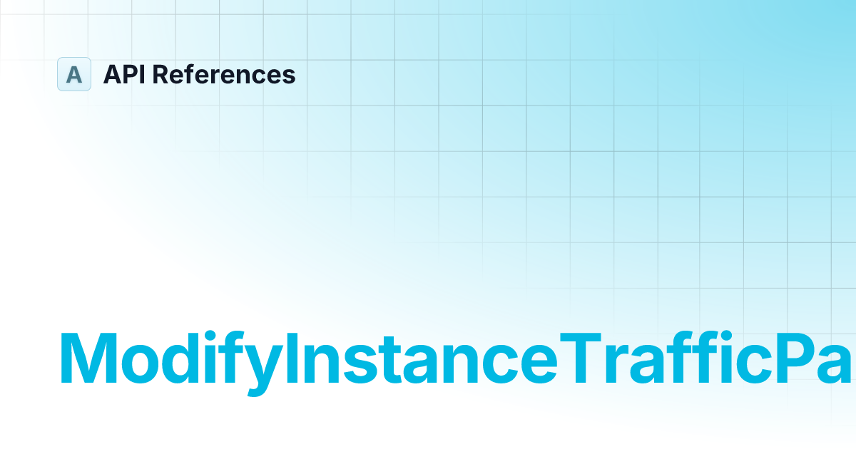 ModifyInstanceTrafficPackage | API References