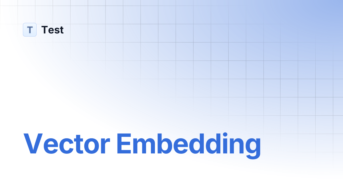 Vector Embedding | Test