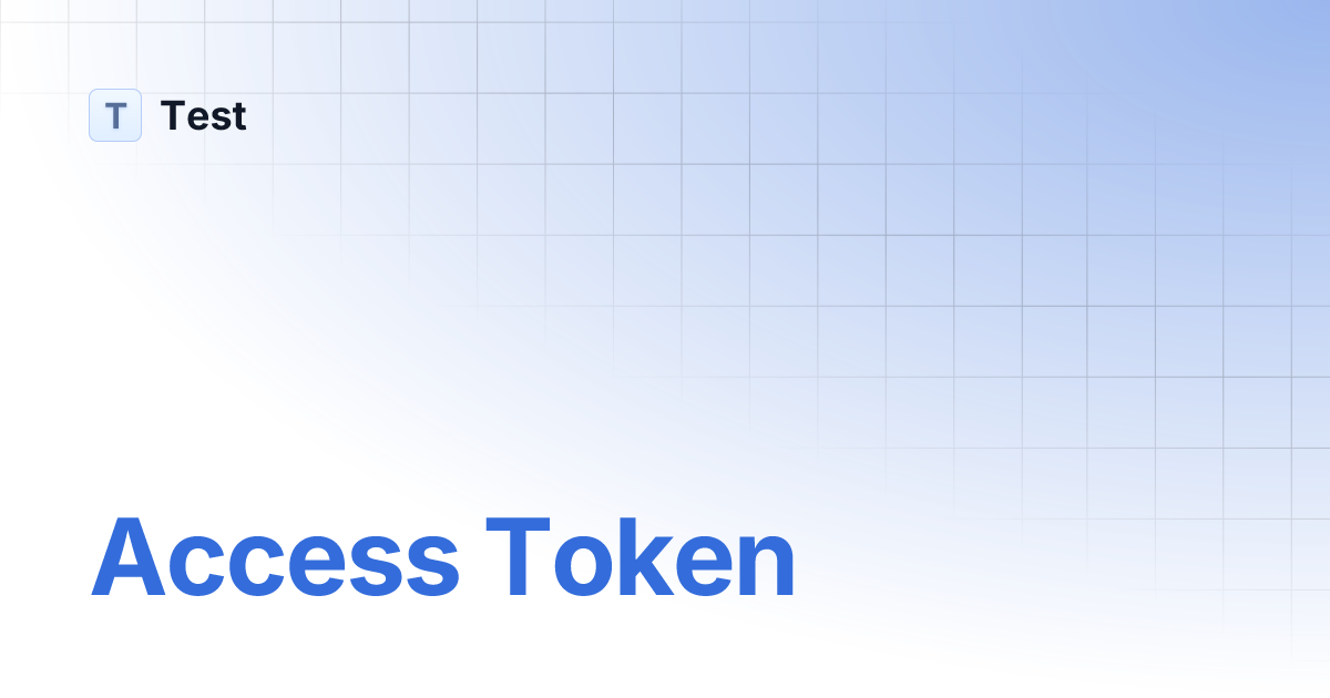 Access Token | Test