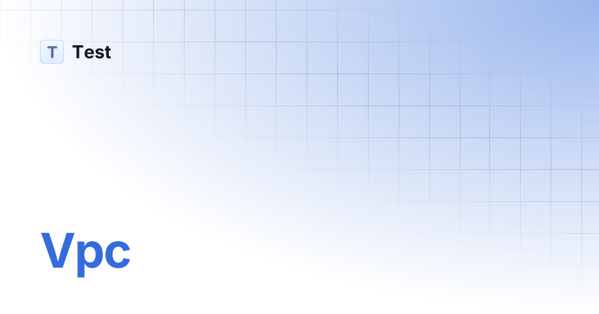 Vpc | 测试分支英文（ci-develop) | Test