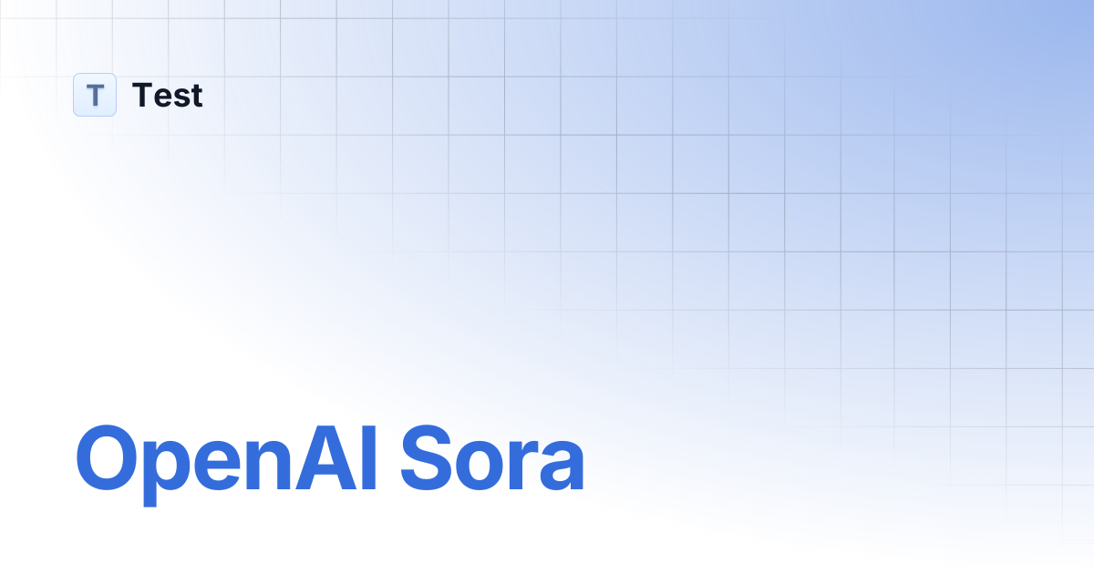 OpenAI Sora | Test